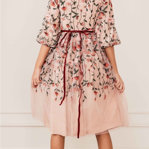 JessaKae | Dresses | Floral Embroidered Midi Dress Jessakae | Poshmark